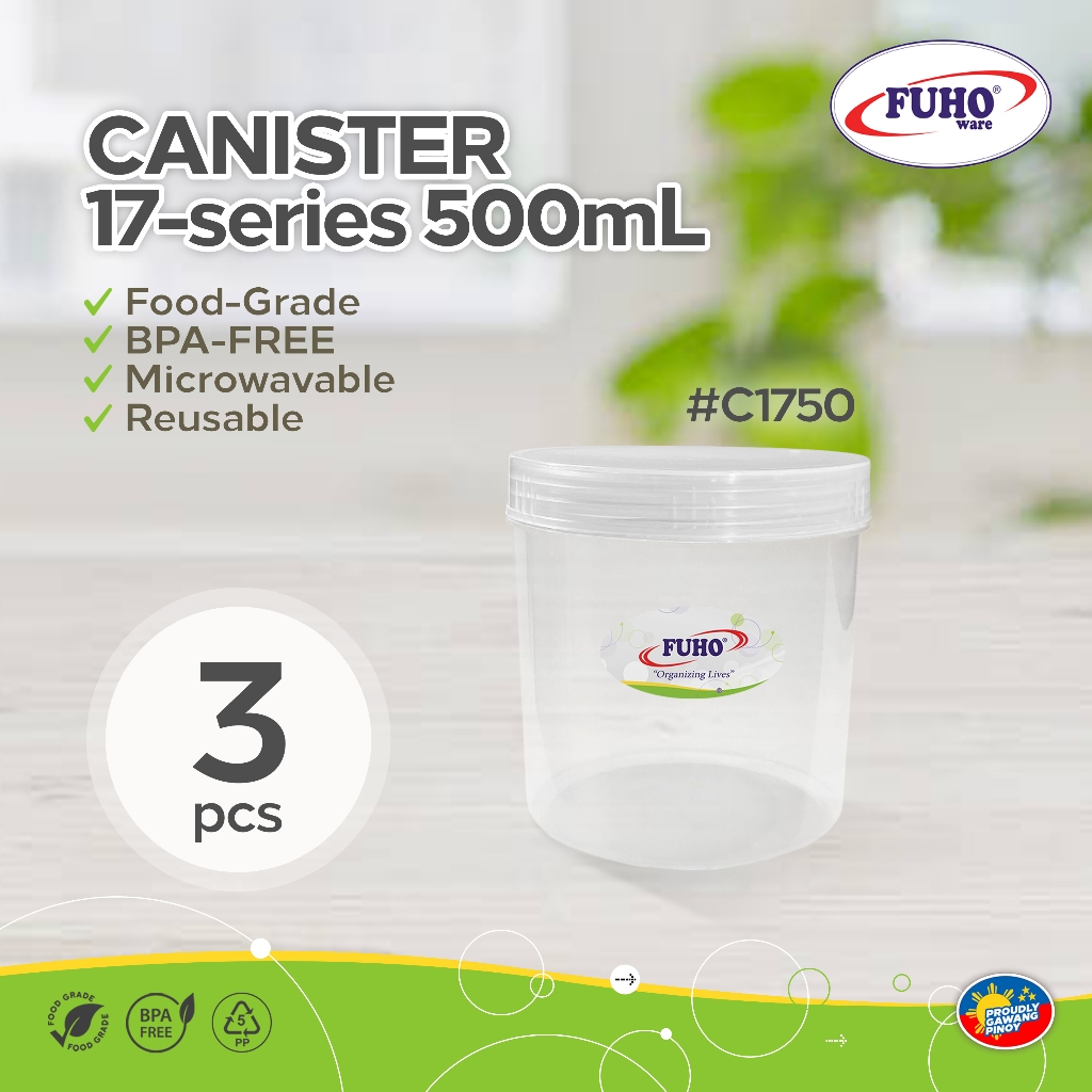 3 pcs FUHO 500ml Canister Stackable Mayo Jar, #C1750 | Shopee Philippines