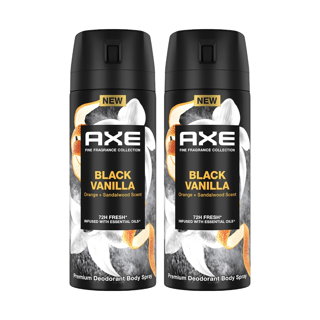 [BUNDLE OF 2] AXE Body Spray Black Vanilla 135ml | Shopee Philippines
