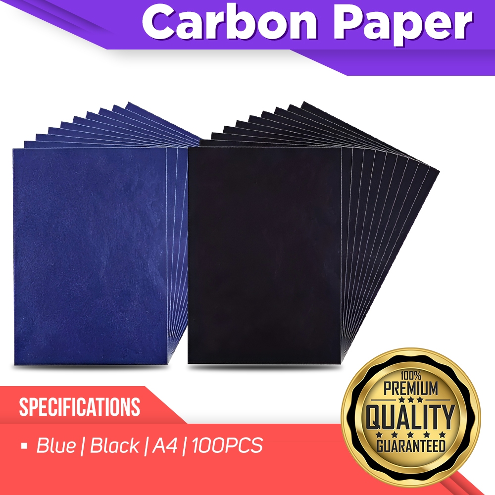 Carbon Paper A4 Size 100pcs Black/Blue | Shopee Philippines