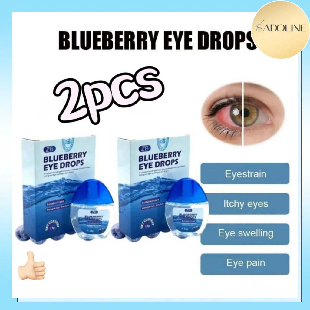 Sadoline~Blueberry Eye Drops For Eye Strain Itchy Eyes Eye Swelling Eye ...