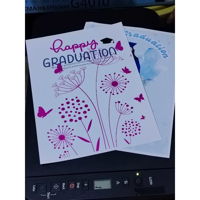 Graduation accent flower bouquet wrapper | high glossy 115 gsm A4 size ...