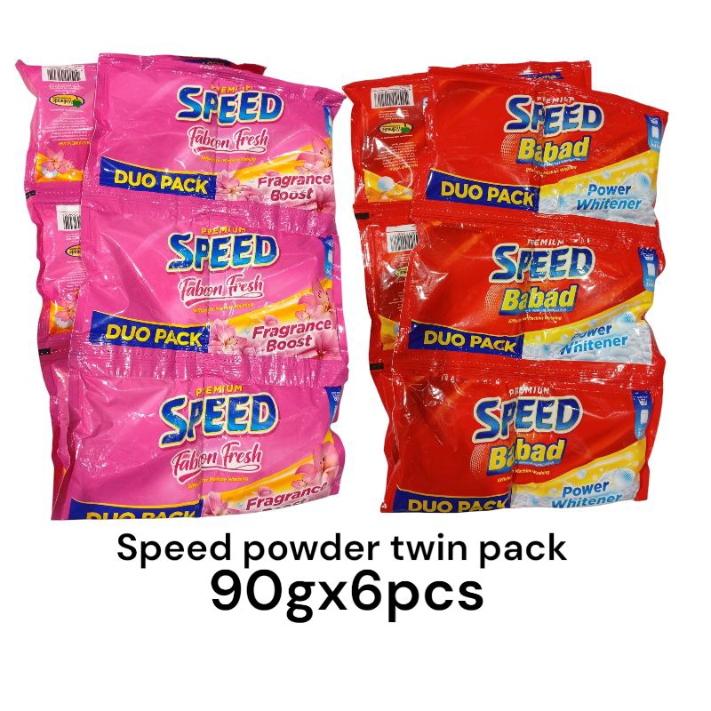 SPEED LAUNDRY POWDER TWIN PACK 90G 6pcs | Shopee Philippines
