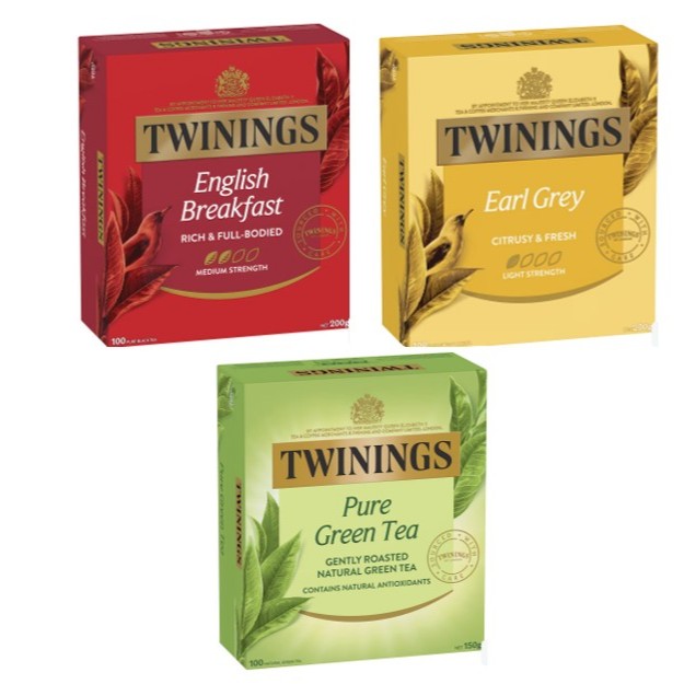 Twinings (100s) ( Variants: English Breakfast, Earl Grey , Green Tea ...