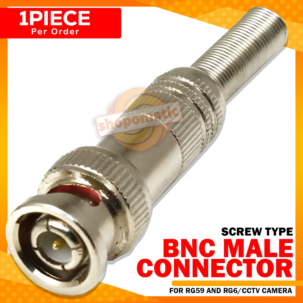 BNC CONNECTOR (SCREW TYPE) FOR RG59 AND RG6 CCTV DIY CAMERA INSTALLTION ...