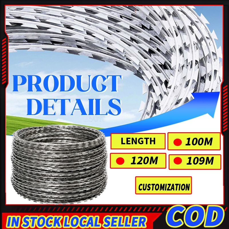 Hot-dipped Galvanized Sharp Razor Wire fence Anti-Climb Anti-Theft ...