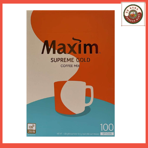 Maxim Supreme Gold Coffee Mix 100 sticks per Box - Korean Instant ...