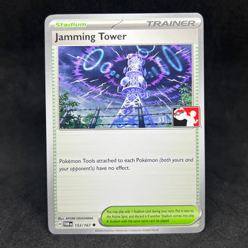 Pokemon TCG Jamming Tower Stamped Non-Holo 153/167 2025 Play Prize Pack ...