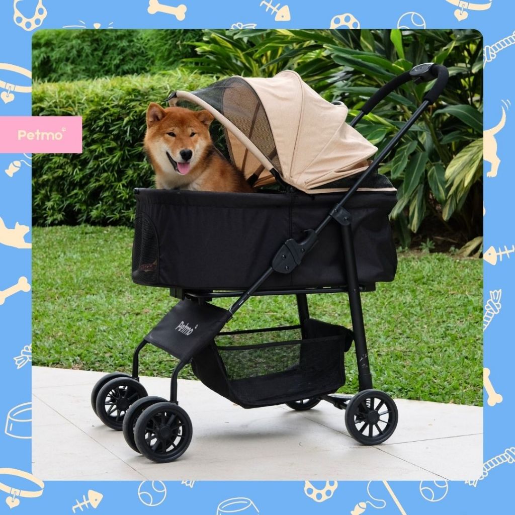 Petmo Pet Walker Trolley Stroller Detachable Carrier for Dog & Cat ...