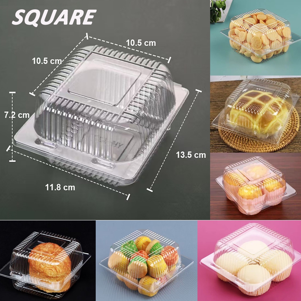 [10Pcs Square] Disposable Clear Clamshell Food Container quare box for ...