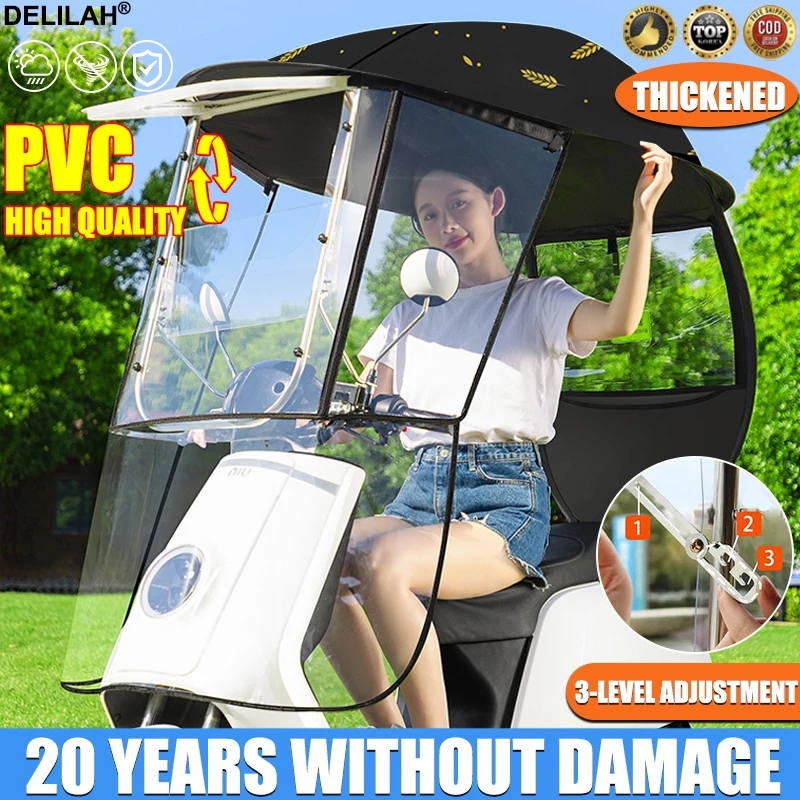 Can withstand 10level typhoon canopy for motorcycle thickened Widened ...