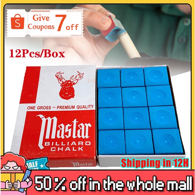 12Pcs Billiard Chalk Original Pool Cue Chalk Snooker Billiard Chalks ...