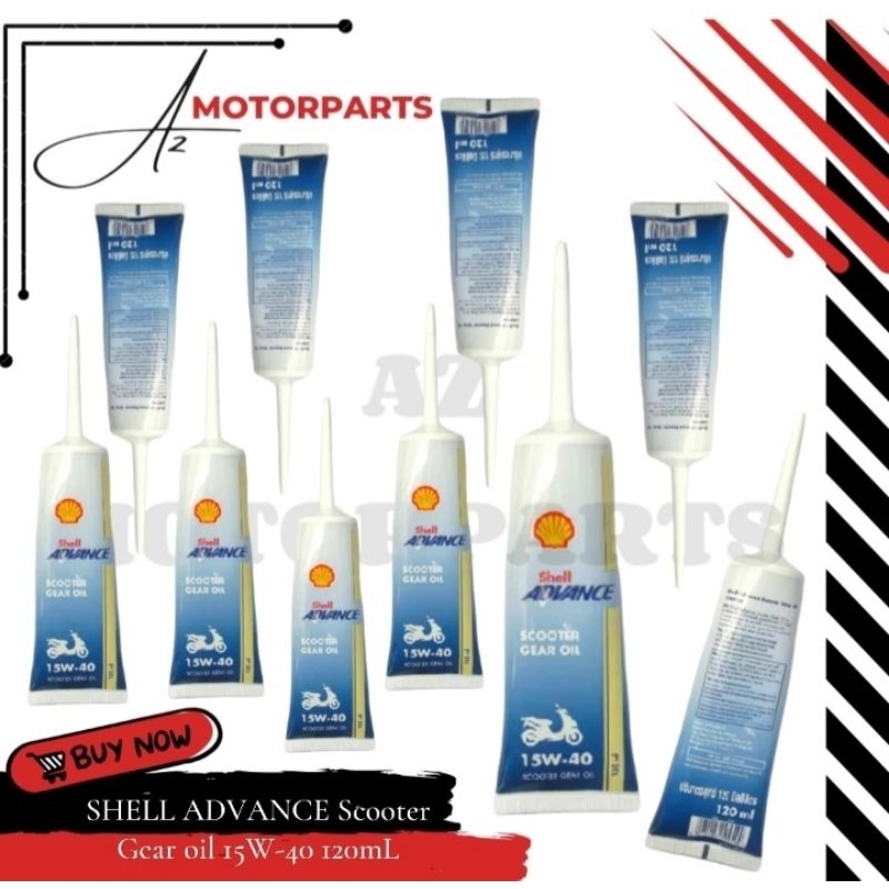 SHELL ADVANCE Scooter Gear oil 15W-40 120mL {10/20pcs} | Shopee Philippines