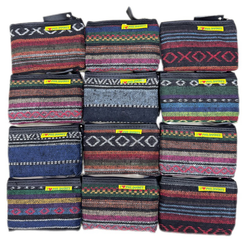 (iloveph) 12pcs Baguio Wallet Laminated Baguio Cloth Ethnic Wallet ...