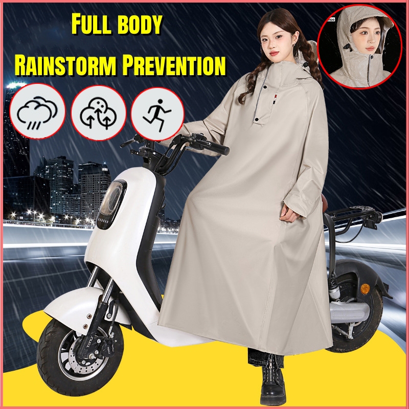 Durable Waterproof Long Raincoat Thickened Unisex Raincoat Motorcycle ...