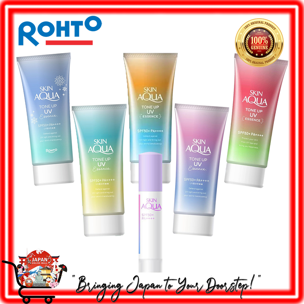 Rohto Skin Aqua Tone Up UV Essence Sunscreen 80g SPF50+/PA++++ | Scents ...
