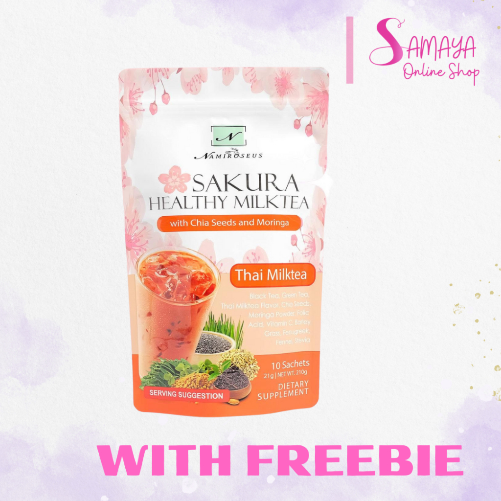 NAMIROSEUS SAKURA HEALTHY MILKTEA WITH CHIA SEEDS & MORINGA THAI ...