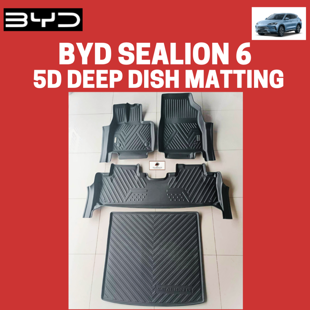 BYD SEALION 6 2025-2026 5D Premium Extended Deep Dish Matting Floor ...