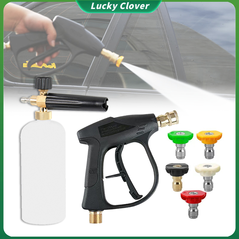 5Pcs High Pressure Washer Nozzle Kit with Car Wash Water Gun Snow Foam ...