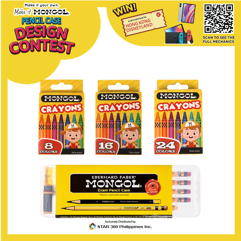 Mongol Exam Pencil Case with Mongol Crayons | Shopee Philippines