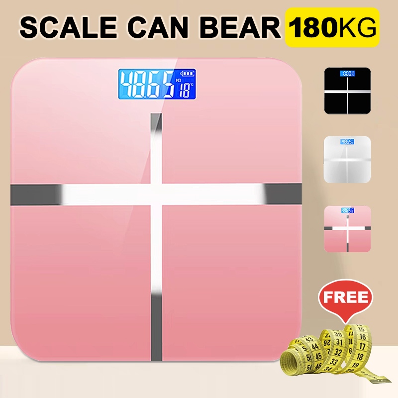 Weight Scale Home Weight Loss Multicolor Digital Glass Personal Body ...