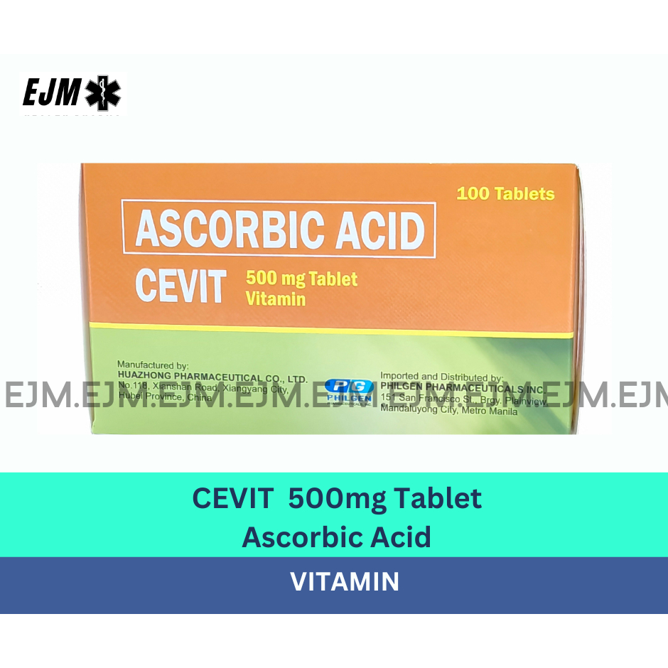 CEVIT Ascorbic acid 500mg tablet - 100 tablets | Shopee Philippines