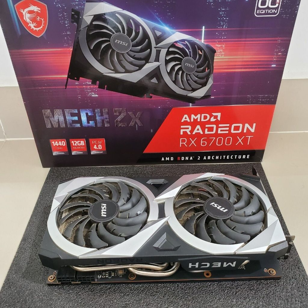 BRAND NEW MSI RADEON RX 6700 XT MECH 2X 12GB OC GDDR6 GRAPHICS CARD ...