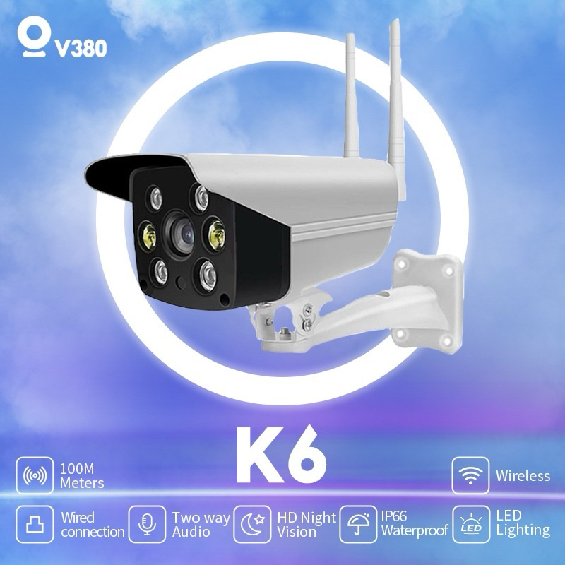 CCTV V380 Pro Outdoor Camera Waterproof Kamera WIFI Connect to ...