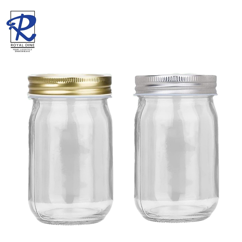 Royal Dine Mason 500ml/17oz Jar MJ0001 W/ Lid | Shopee Philippines
