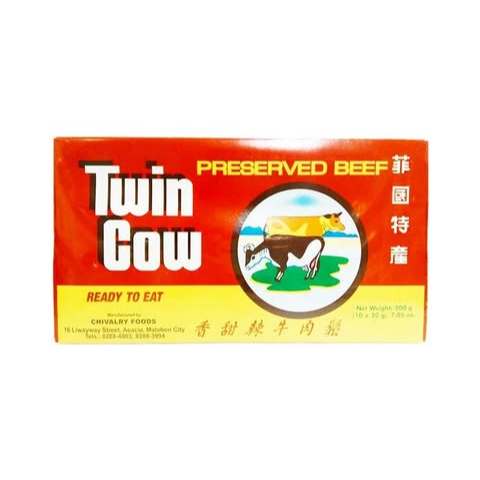 Chivalry Cow Label and Twin Cow Preserved Beef Ready to Eat 200g ...
