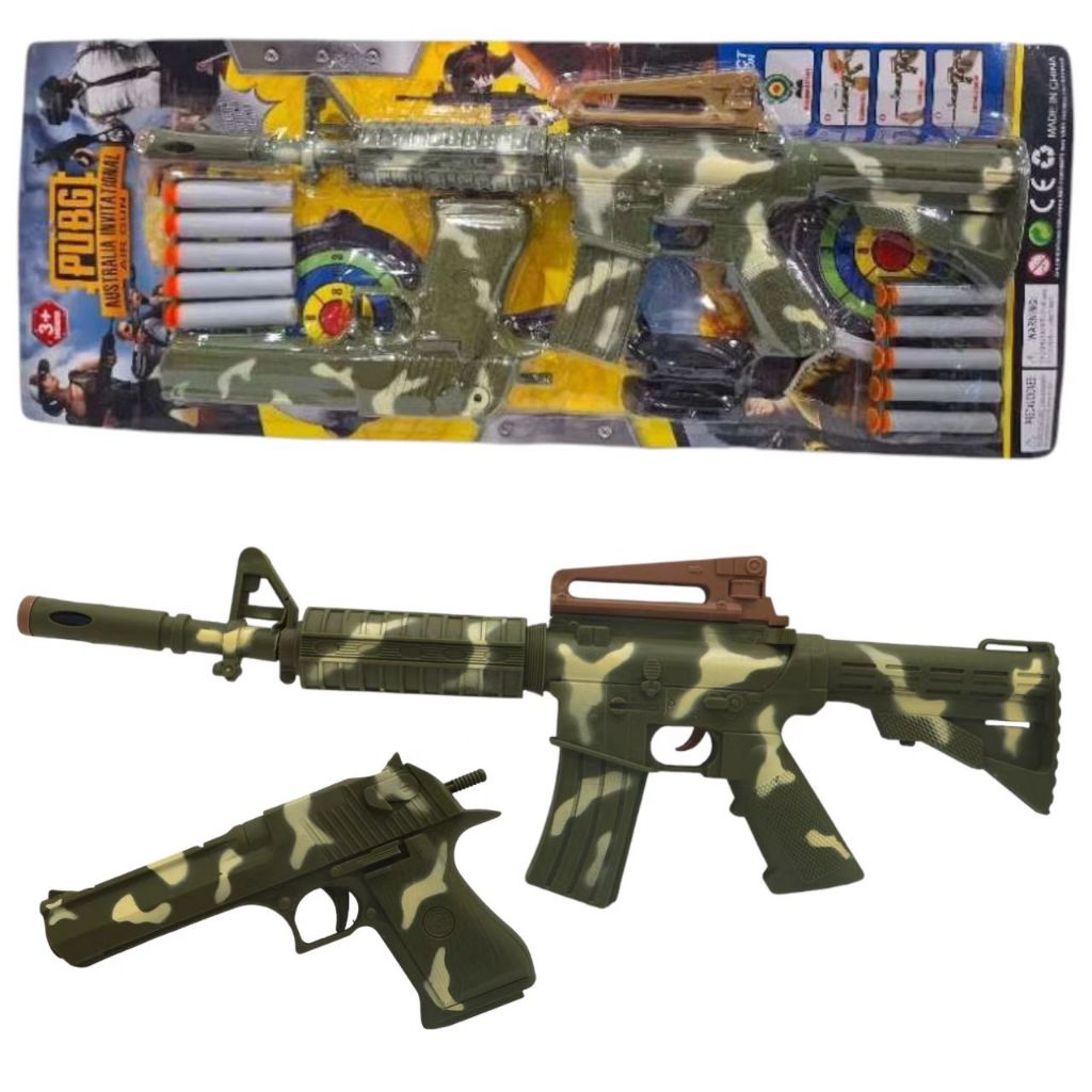 Sunny Shop 2in1 soft bullet gun toys and 10pieces bullets | Shopee ...