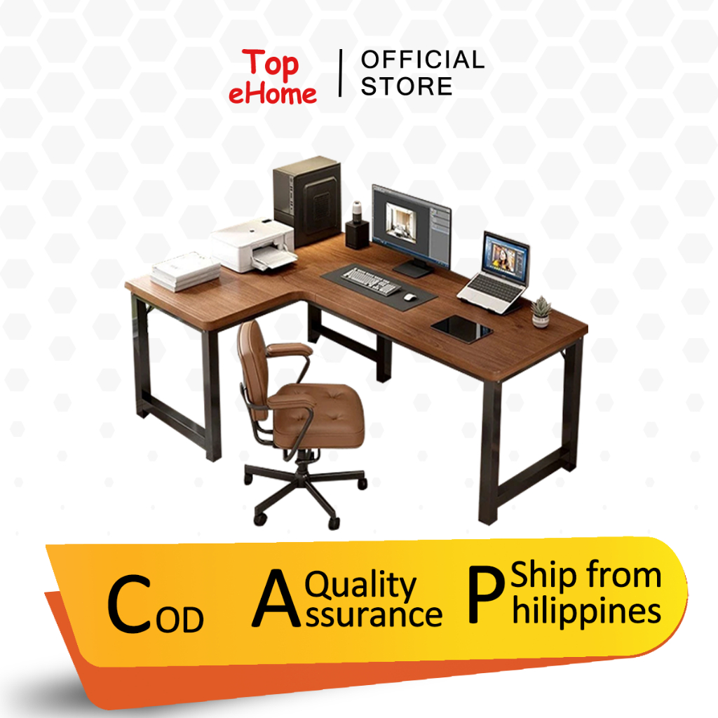(COD) Corner computer desk, desktop L-shaped office desk, bedroom ...