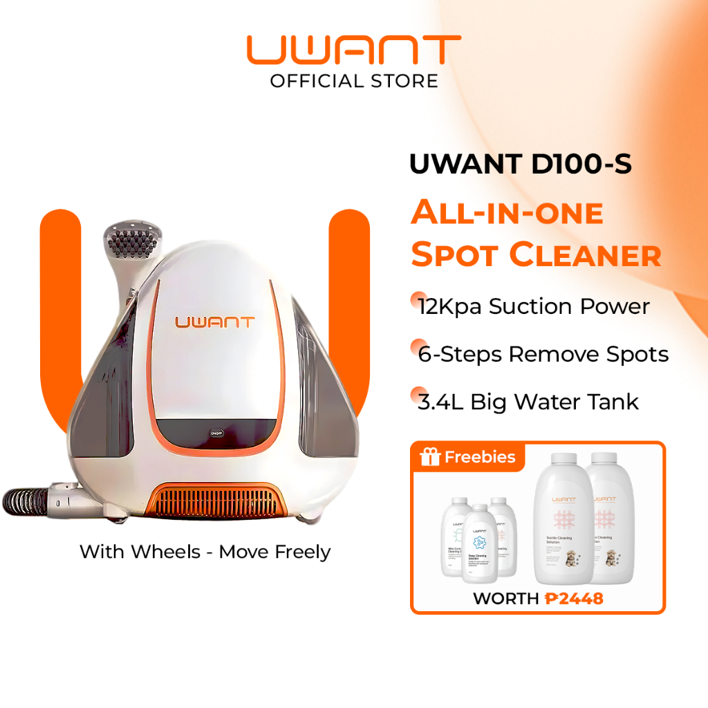 [HOT] UWANT B100-S Spot Cleaner Wet & Dry Vaccum 12kPa Self-cleaning ...