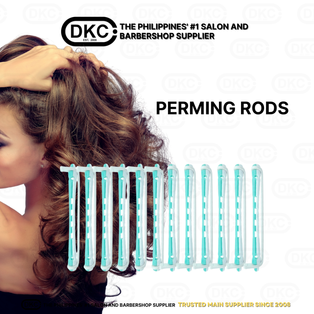 DKC Cold Wave Perming Rods 12Pcs In A Pack For Traditional Perm ...