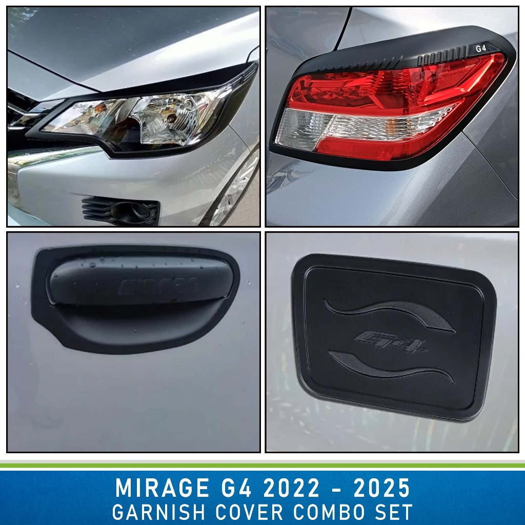 MIRAGE G4 2022 - 2025 Garnish Cover Combo Set (MATT BLACK) | Shopee ...