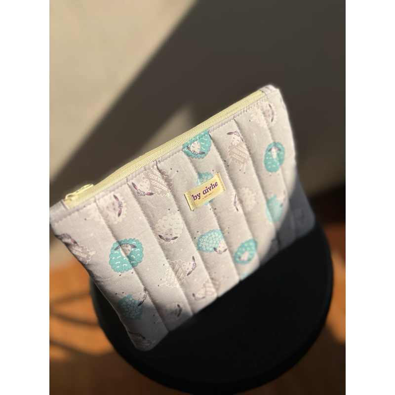 Handmade Small Quilted Pouch / Puffy Pouch / Makeup/Vanity Pouch ...