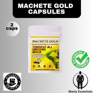 2 caps Machete Gold Capsule Tongkat Ali Maca Extract Machete - Pack of ...