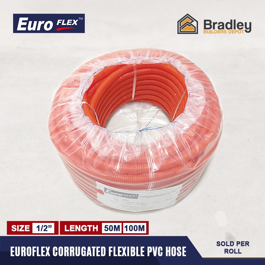 EuroFlex Corrugated PVC Flexible Hose 1/2" Sold per roll(50m | 100m) | Shopee Philippines