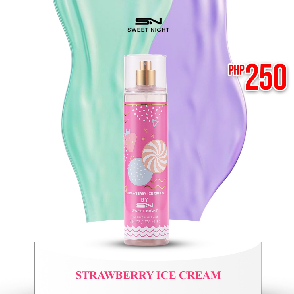 Sweet Night Strawberry Ice Cream Fine Fragrance Mist 236ml | Shopee ...