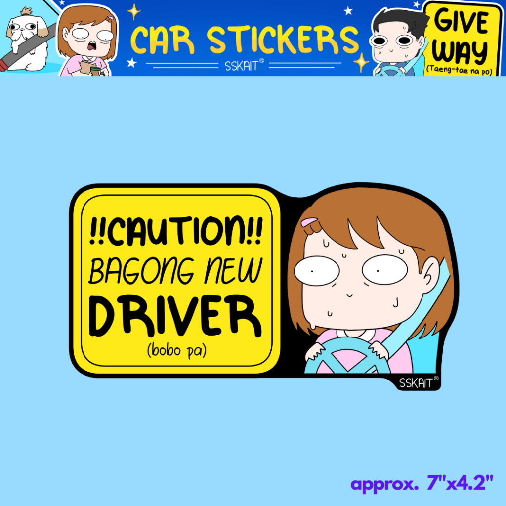 SSKAIT Caution Bagong New Driver (Bobo Pa) Girl Ver. - Funny Mood ...