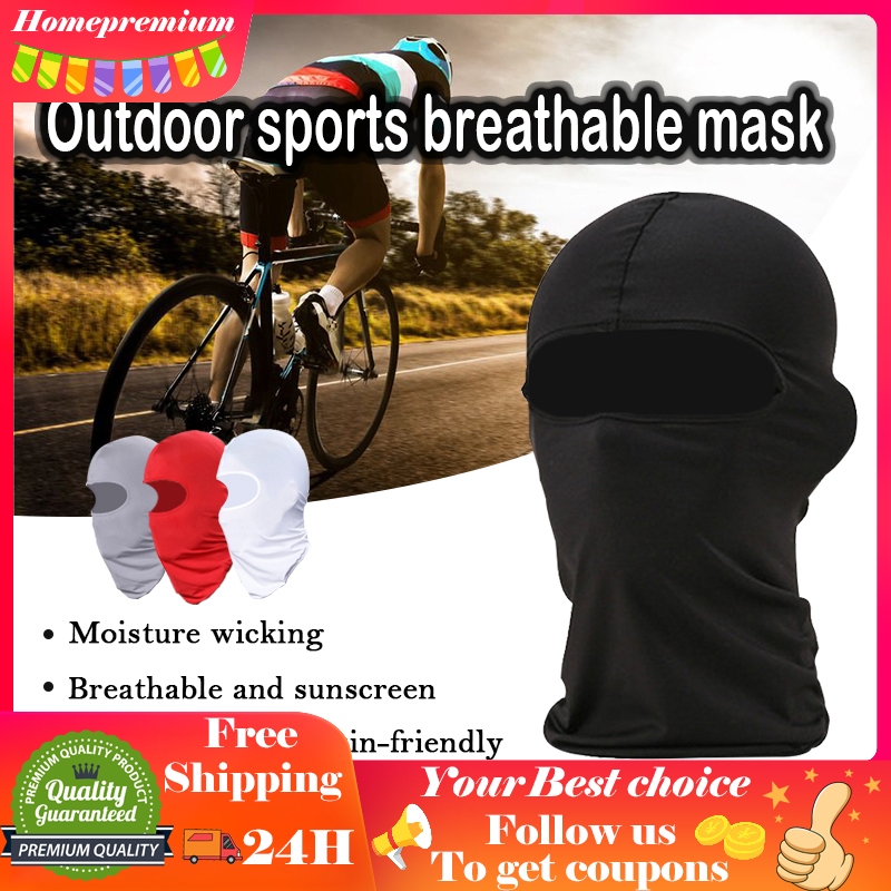 Full Face Mask Motorcycle Mask Rider Sunscreen CS Anti-UV Mask Ice Silk ...