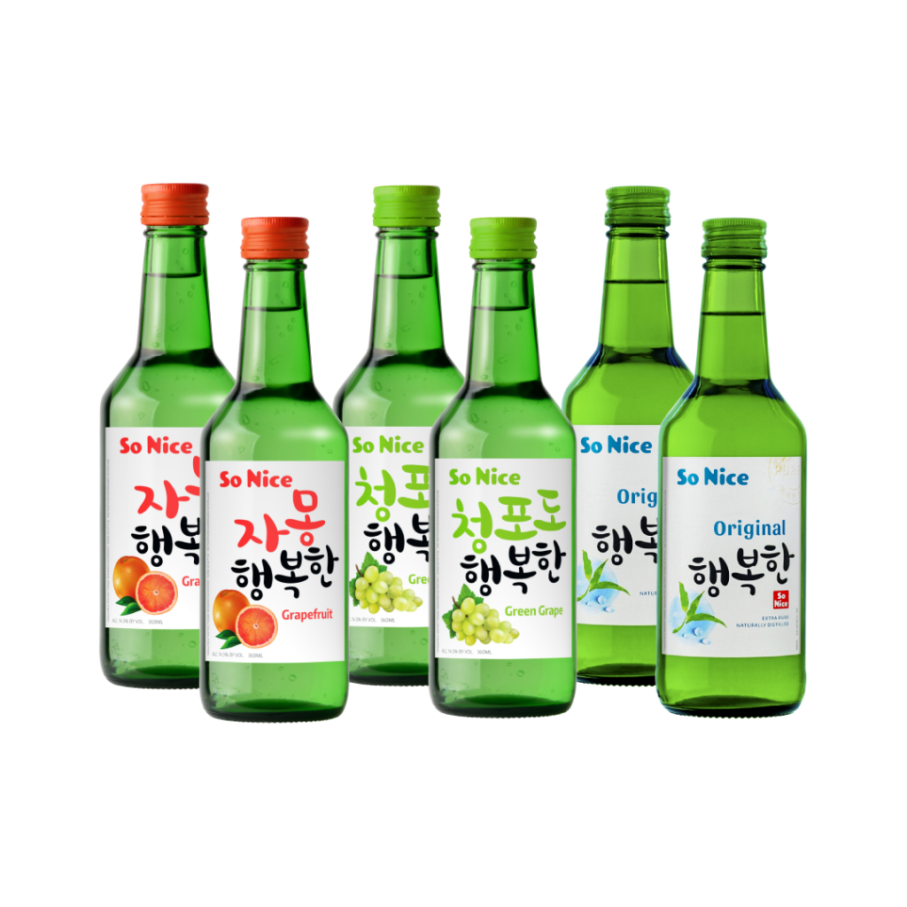 So Nice Grape Fruit, Green Grape & Original 360ml Assorted - Bundle of ...