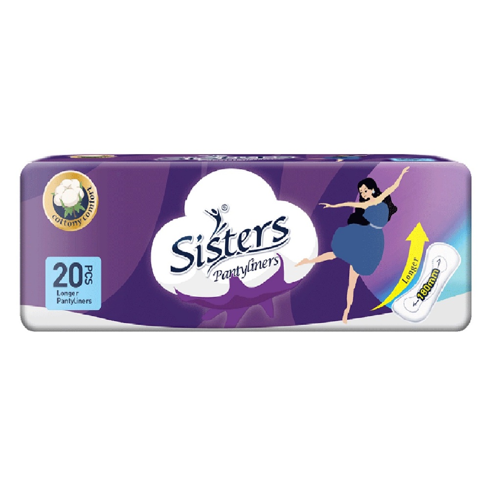 Sisters Longer Pantyliner Budget Pack 20s 180mm | Shopee Philippines