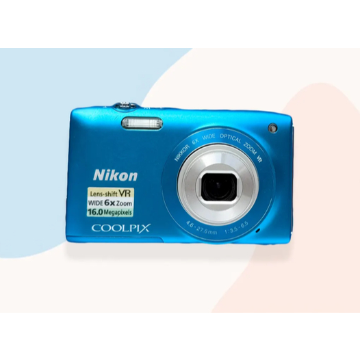 Digital camera Nikon Coolpix S3300 Blue / Vintage Digital Camera ...