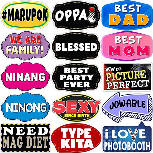 All time Photobooth Props made of sintraboard coated 1.5mm size 4.5x8 ...
