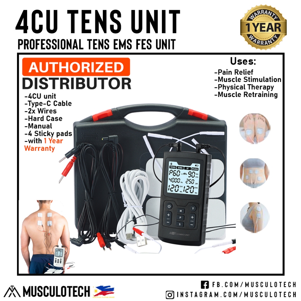 4CU TENS EMS FES 4 in 1 with Functional Electrical Stimulation for ...