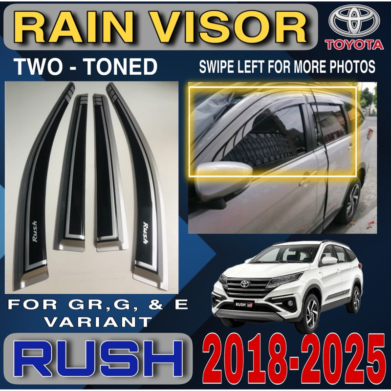 Toyota Rush 2018-2025 Two-Tone Rain Visor | Shopee Philippines