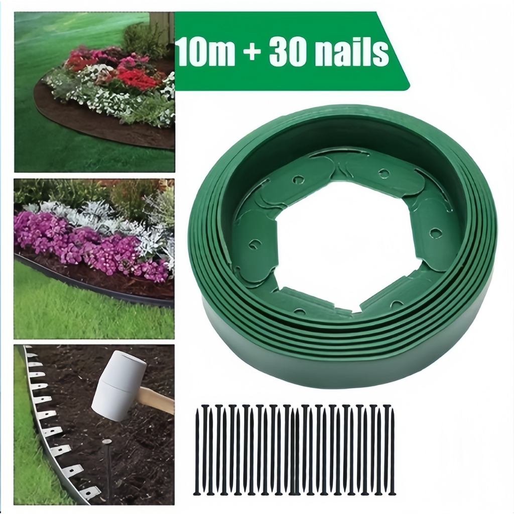 Plastic Garden Edging Border 5M/10M Grass Edging Decor Fence Landscape ...