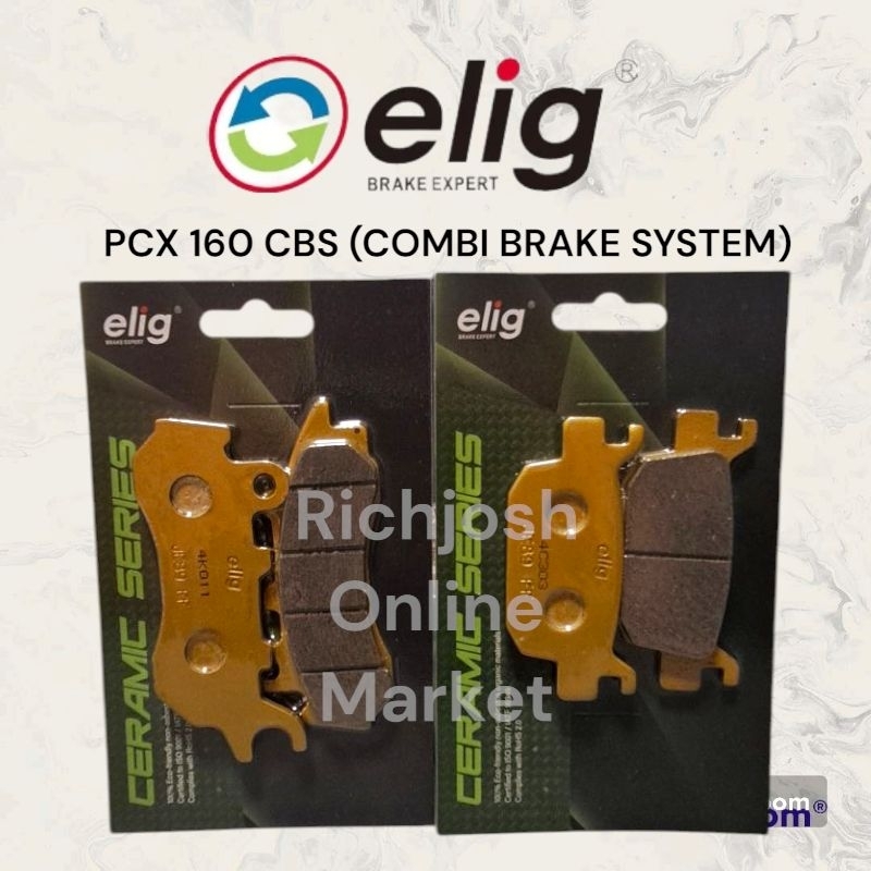 PCX 160 COMBI BRAKE SYSTEM (CBS) ELIG CERAMIC BRAKE PAD | Shopee ...