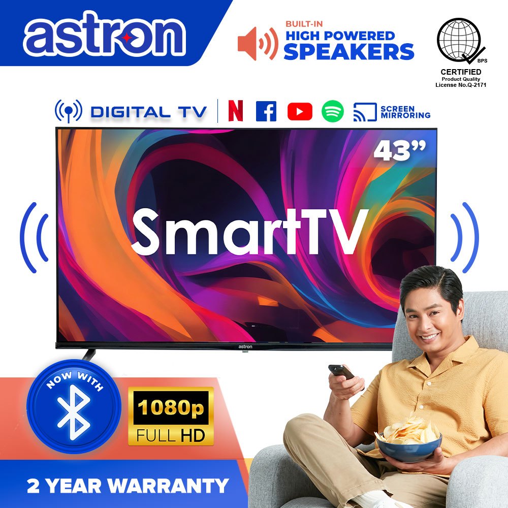 Astron LED4577 43 Inch Smart TV - 4K Full HD | Netflix & Youtube ...