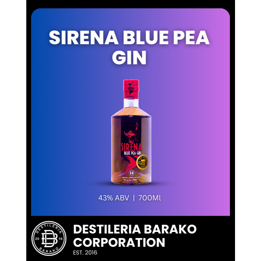 Sirena Blue Pea Gin | Destileria Barako | Shopee Philippines